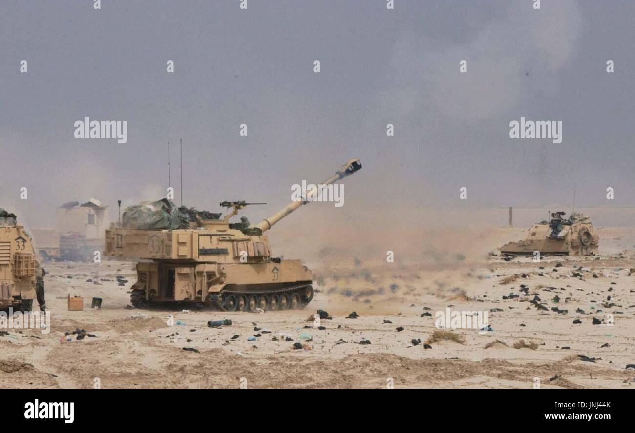 SOUTHERN Iraq - An armored vehicle from the U.S. 3rd Infantry Division ...