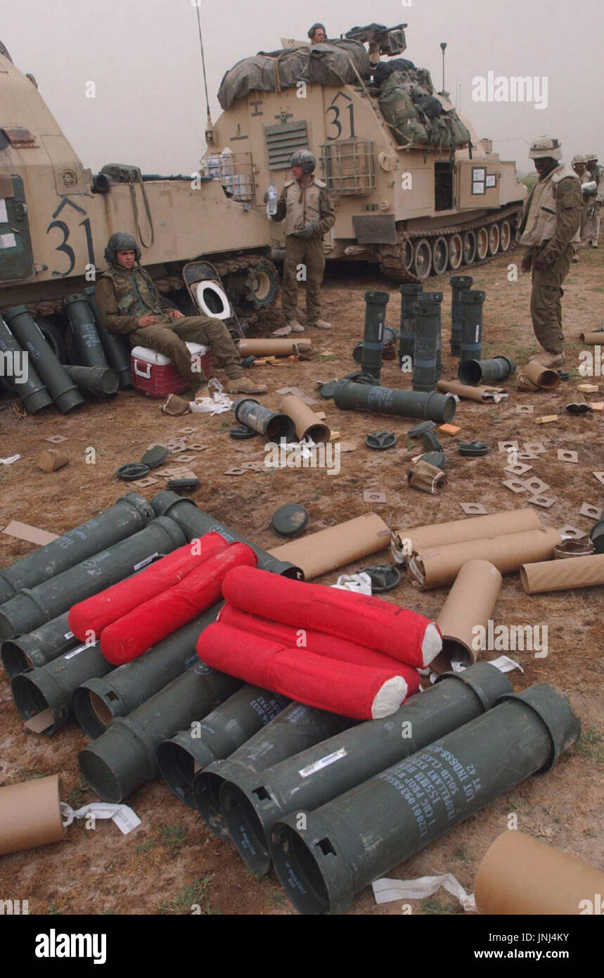 BAGHDAD, Iraq - Casings from shells fired by U.S. Army Paladin self ...