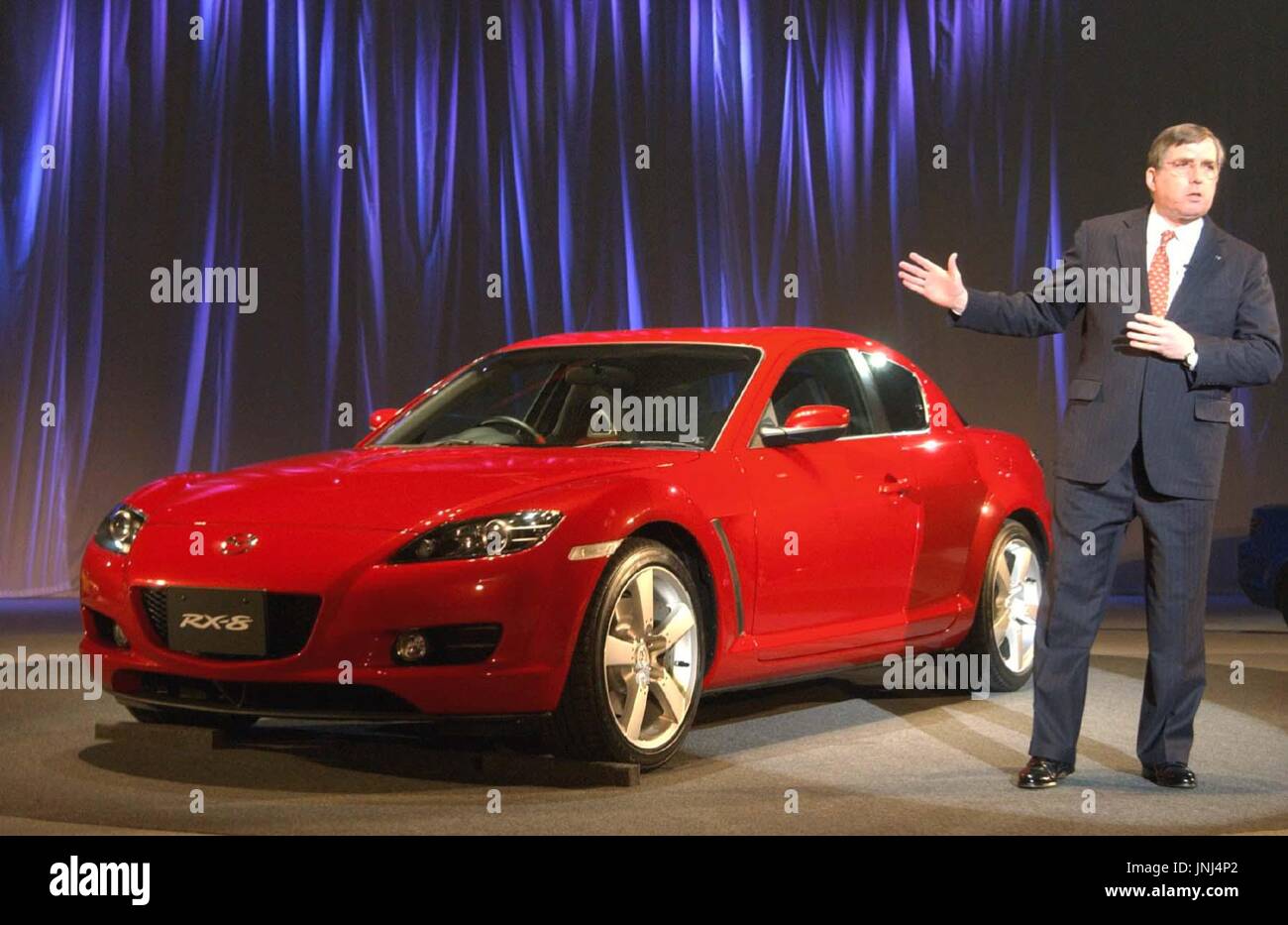 TOKYO, Japan - Mazda Motor Corp. President Lewis Booth introduces the ...