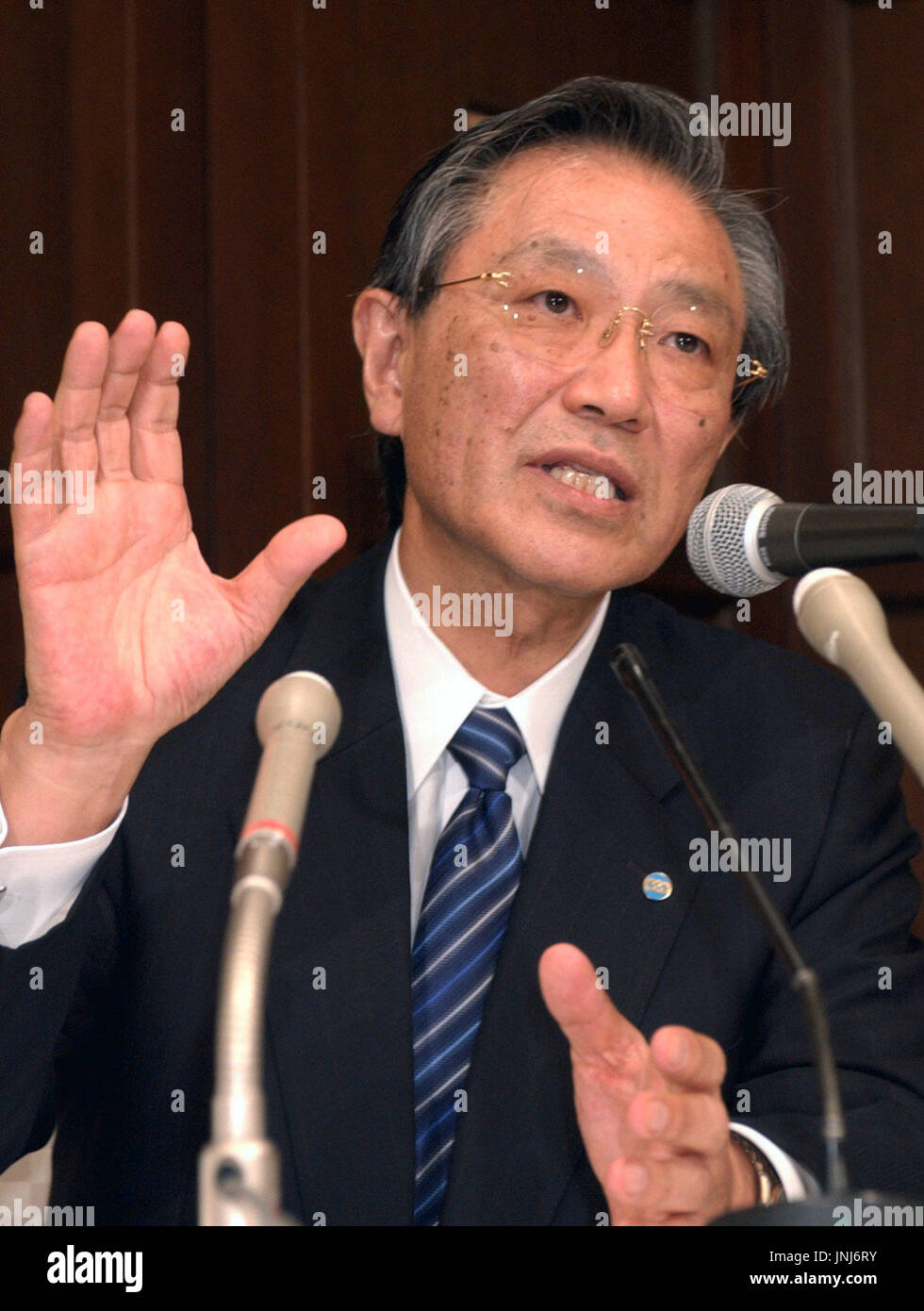 TOKYO, Japan - Kiyoshi Sasamori, reelected president of the Japanese ...
