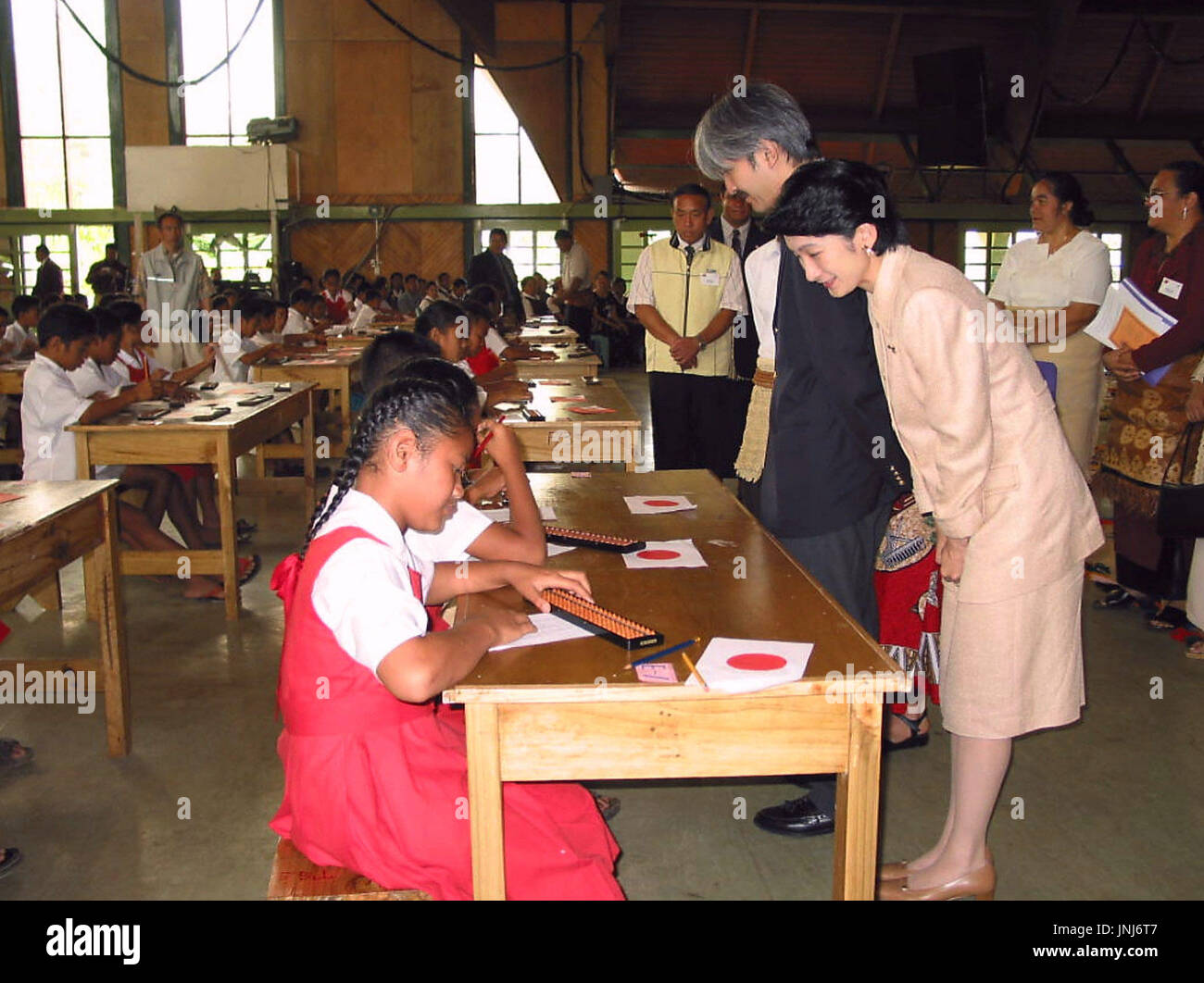 APIA, Samoa - Prince Akishino and his wife Princess Kiko watch children ...