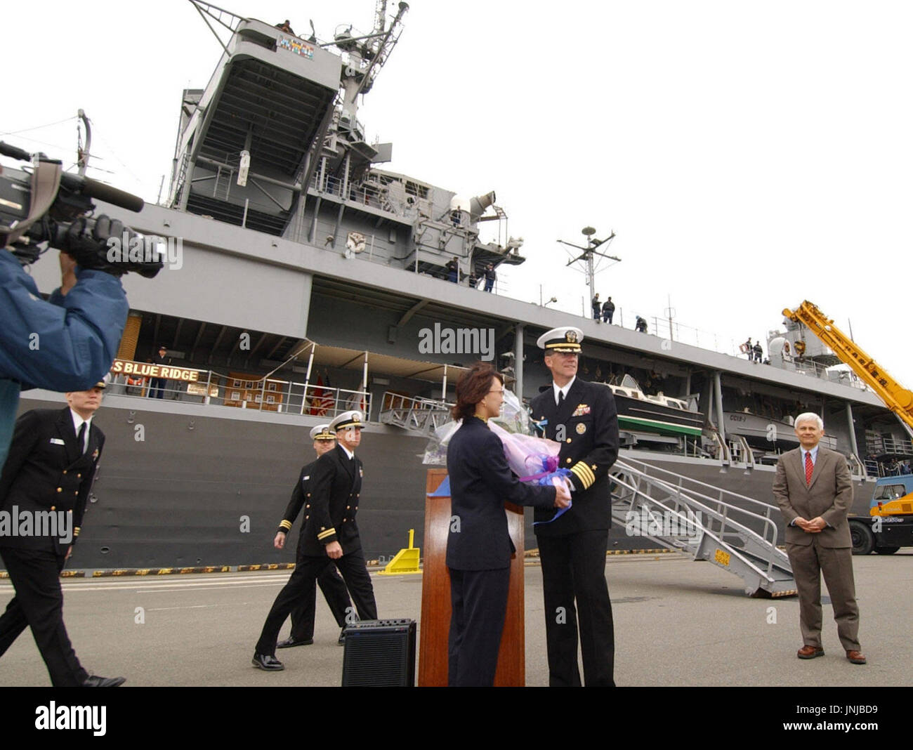 NAGOYA, Japan - Capt. Stephen Maynard (R, front) of the U.S. Navy's ...