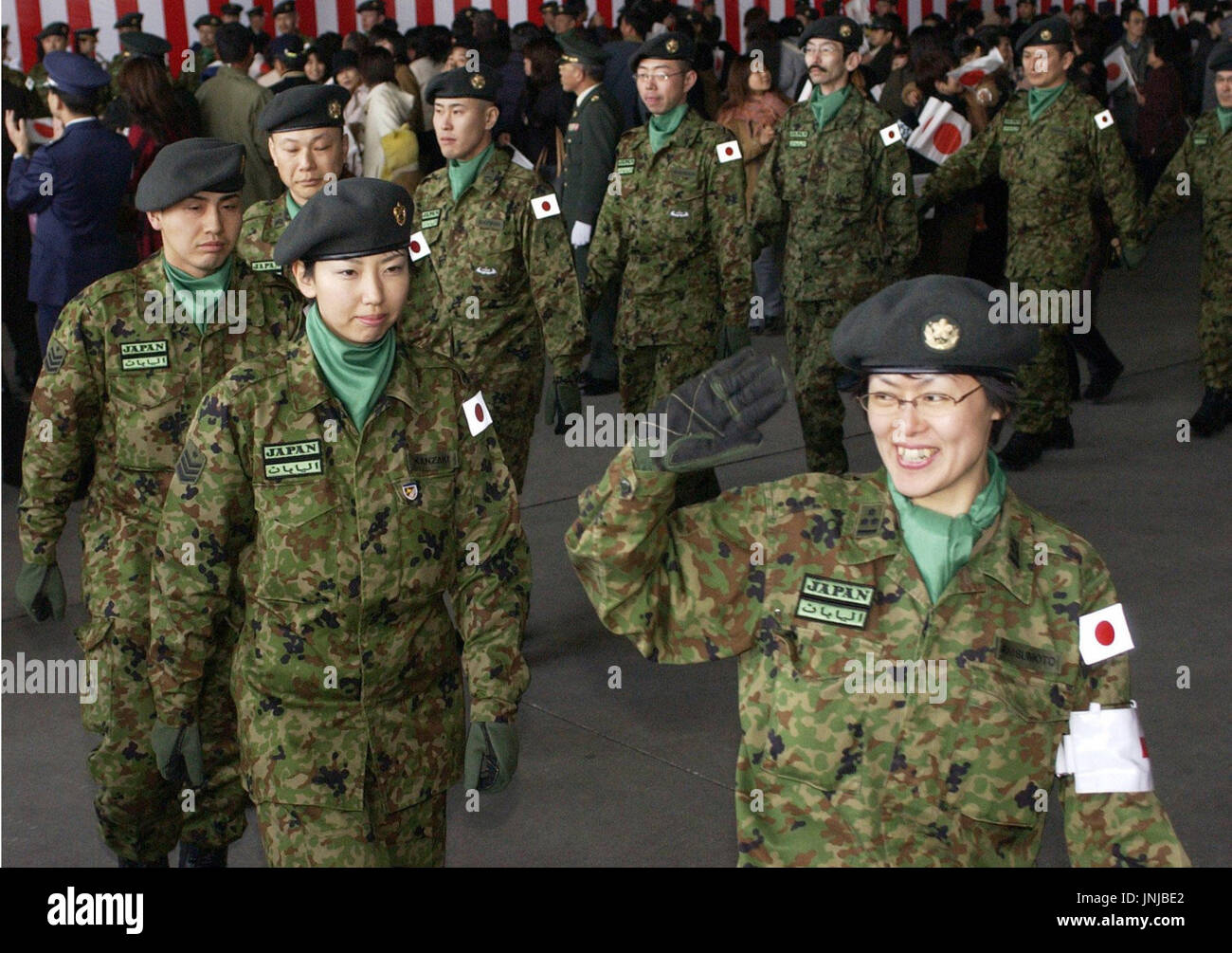 CHITOSE, Japan - One of 10 female officers who have been included in ...
