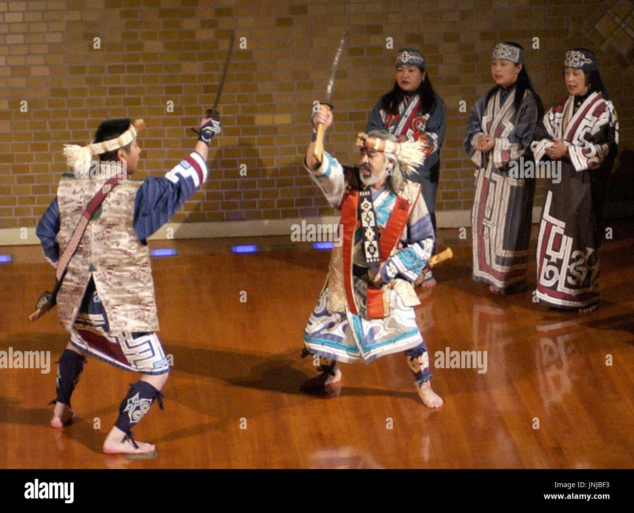 TOKYO, Japan - Ainu artists from Hokkaido perform their traditional ...