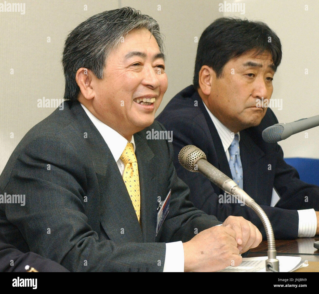 TOKYO, Japan - Hajime Shigemura (L), president of Sky Perfect ...