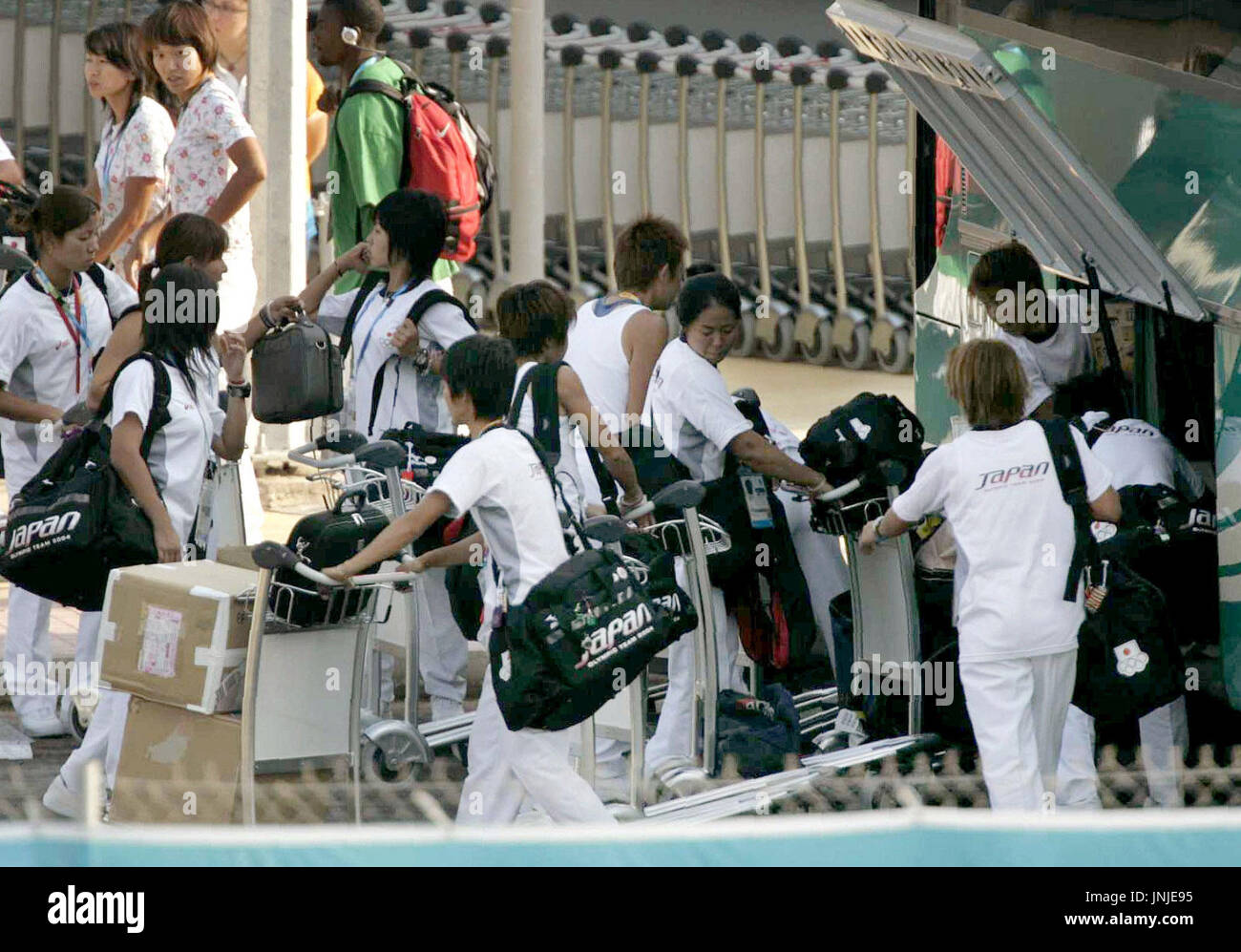 ATHENS, Greece - Members of the Japanese women's hockey Olympic team ...