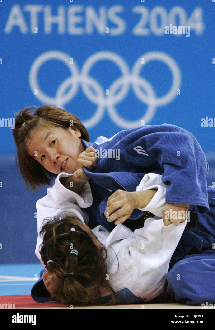 Athens Greece Japans Judoka Ryoko Tani Top Beats Maria