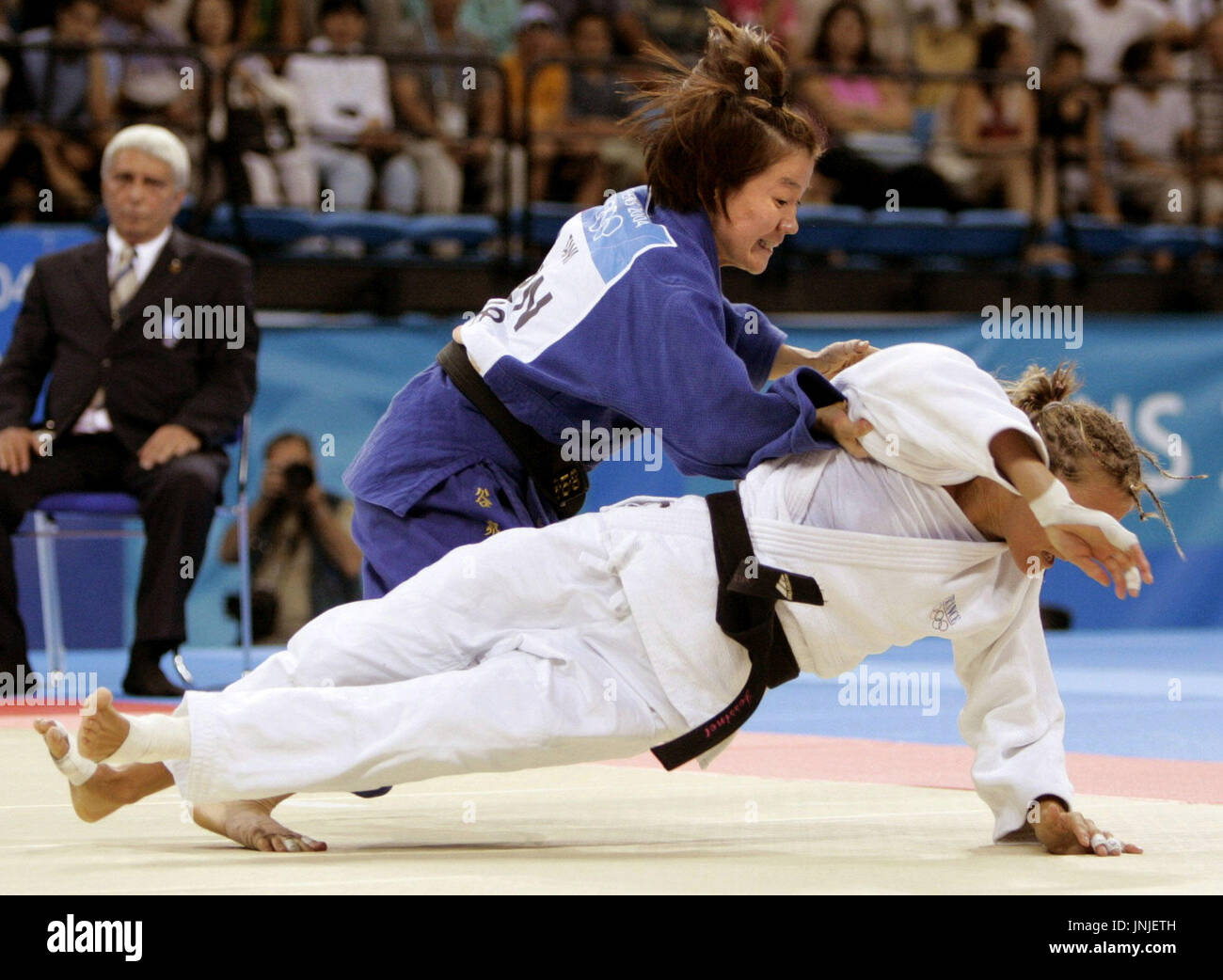Athens Greece Japans Ryoko Tani Is Seen In Action Against