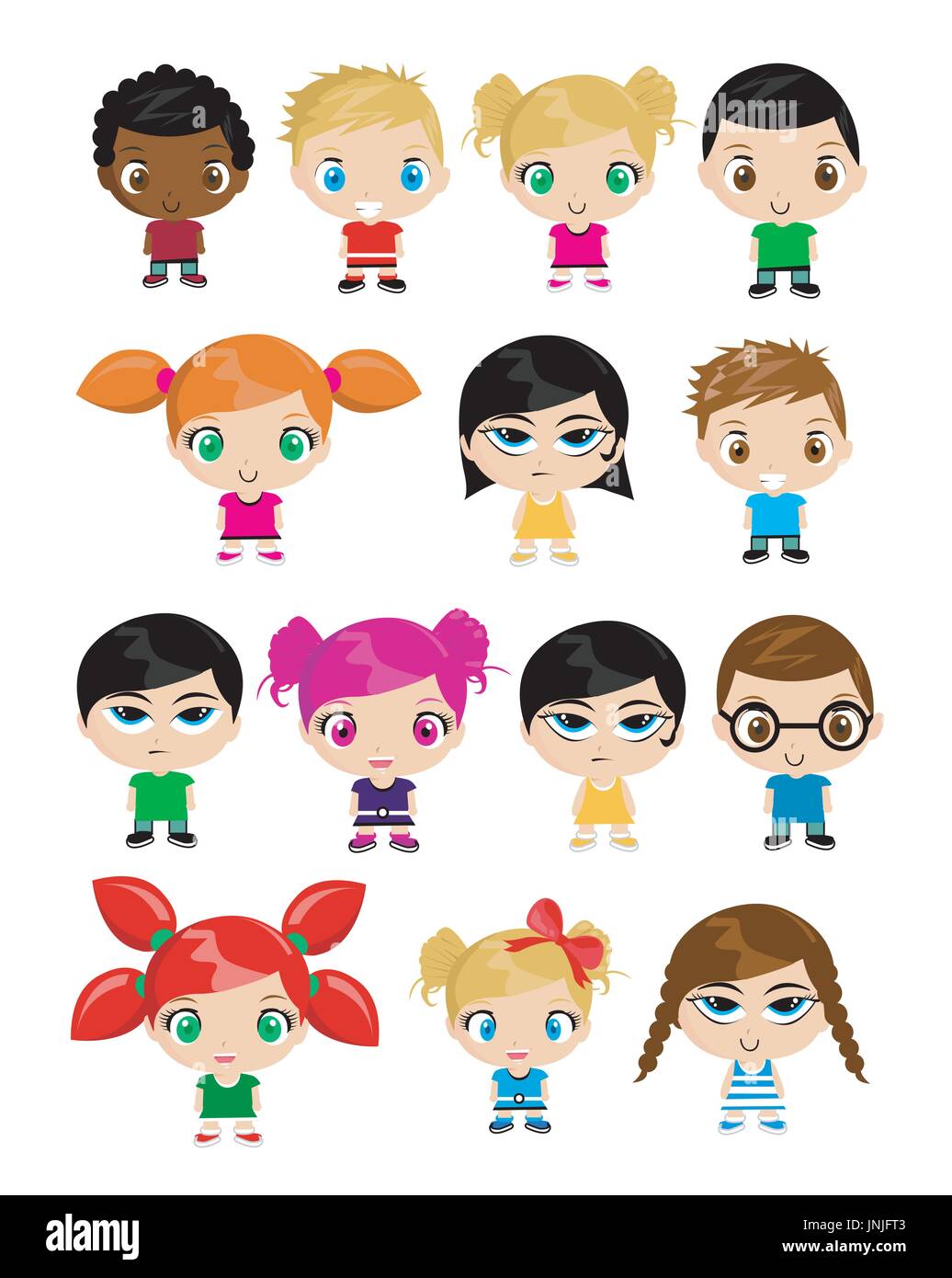 Group of kids vector illustration Stock Vector Image & Art - Alamy