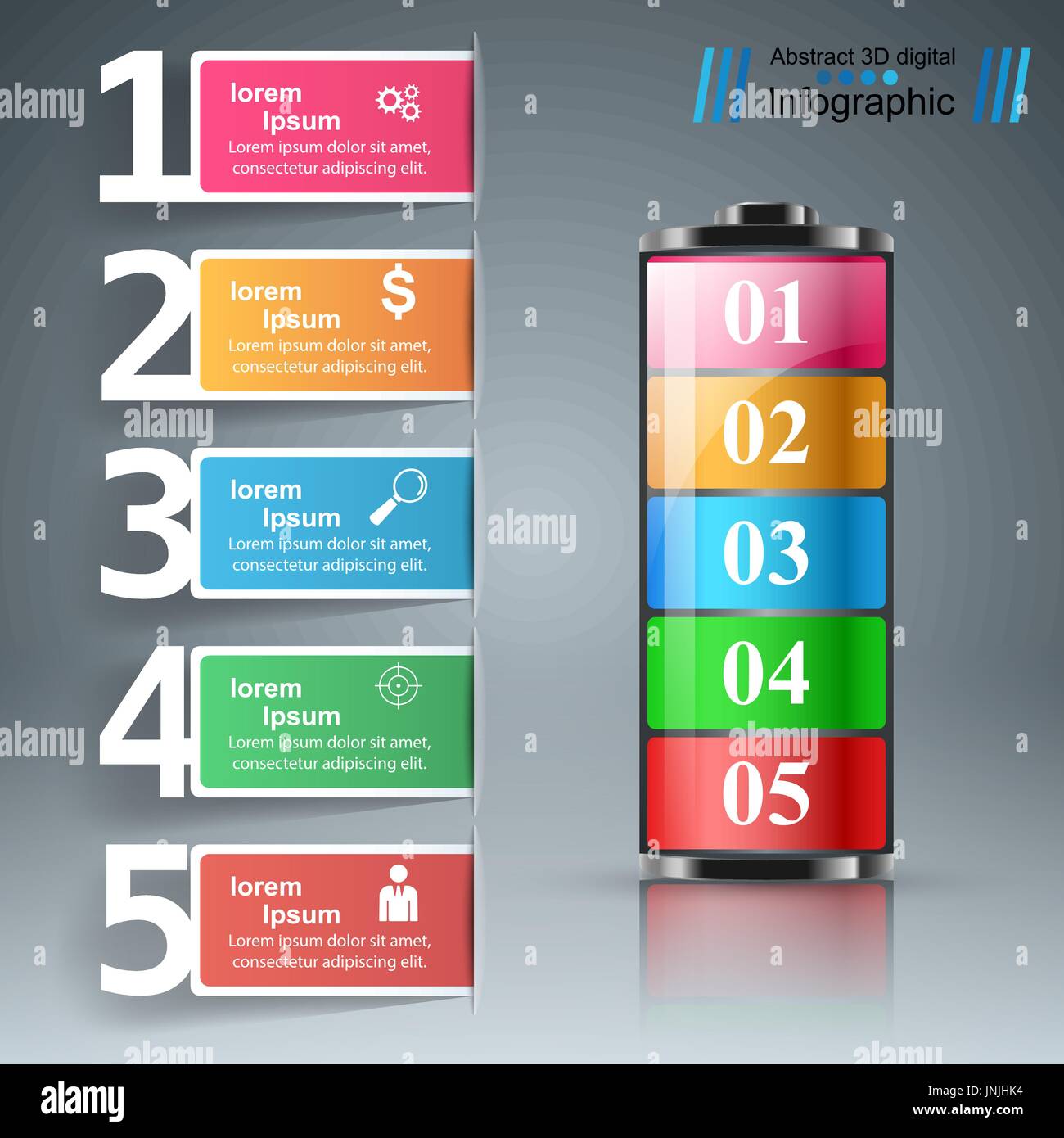 Business Infographics. Battery icon Stock Vector Image & Art - Alamy