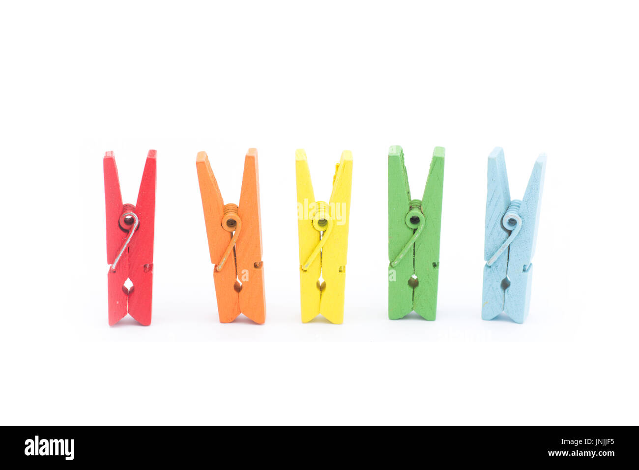 Colorful decorative clips isolated on white background Stock Photo - Alamy