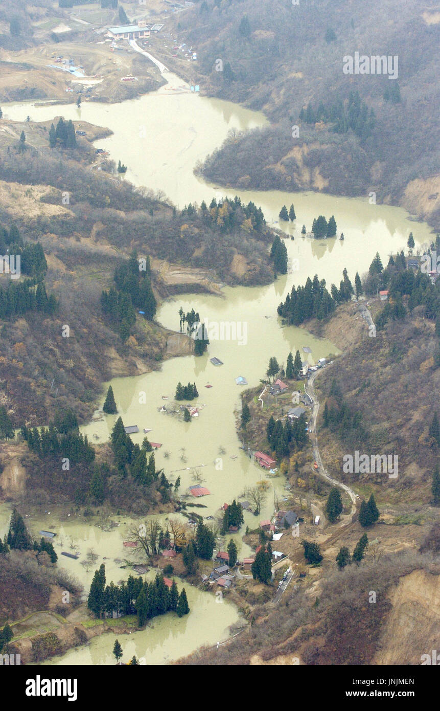 YAMAKOSHI, Japan - Houses in Yamakoshi, Niigata Prefecture, remain ...