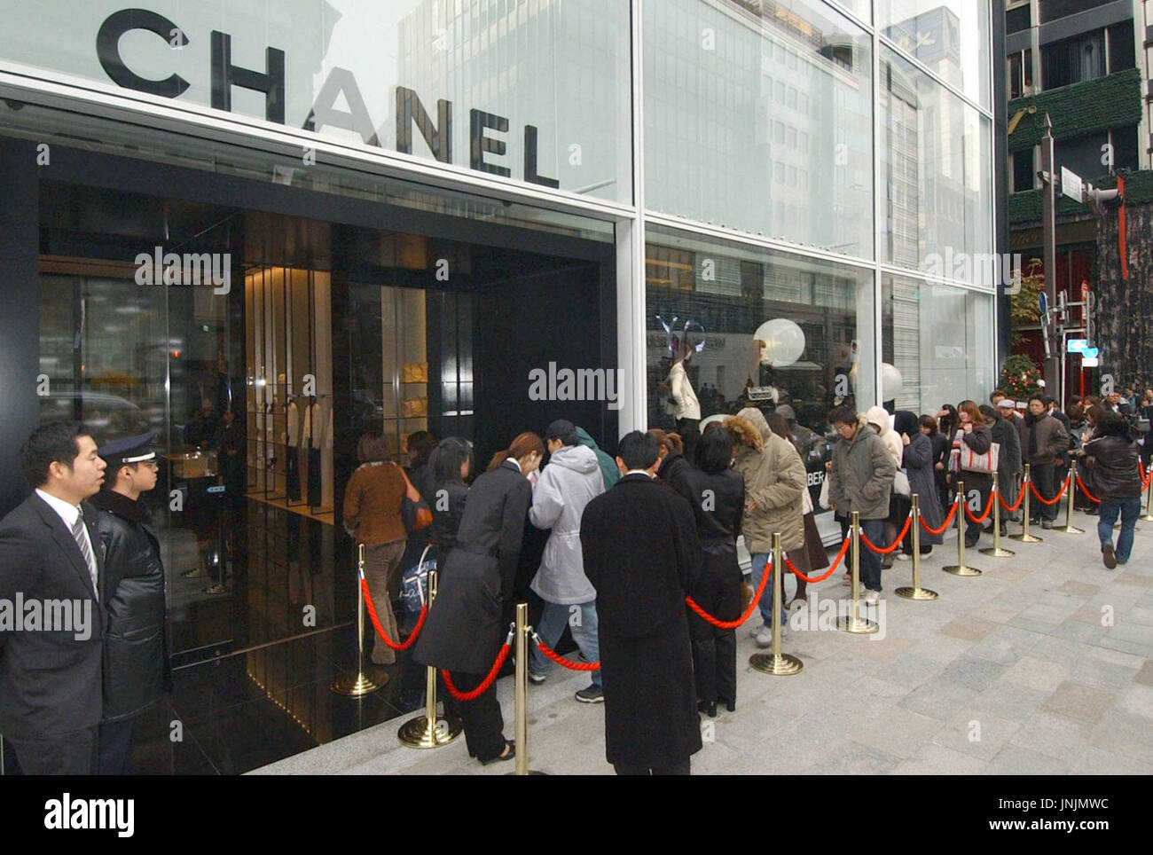 TOKYO, Japan - About 200 fans of Chanel products line up as Chanel ...