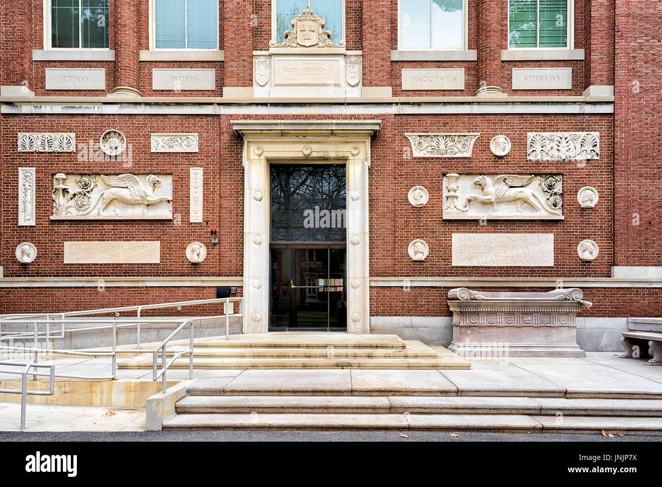 Cambridge, USA - April 29, 2015: Entrance into Harvard University ...