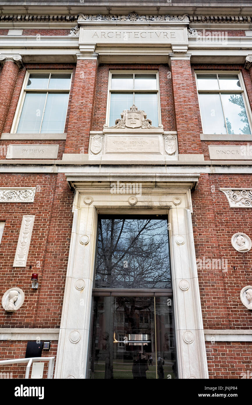 Cambridge, USA - April 29, 2015: Entrance into Harvard University ...