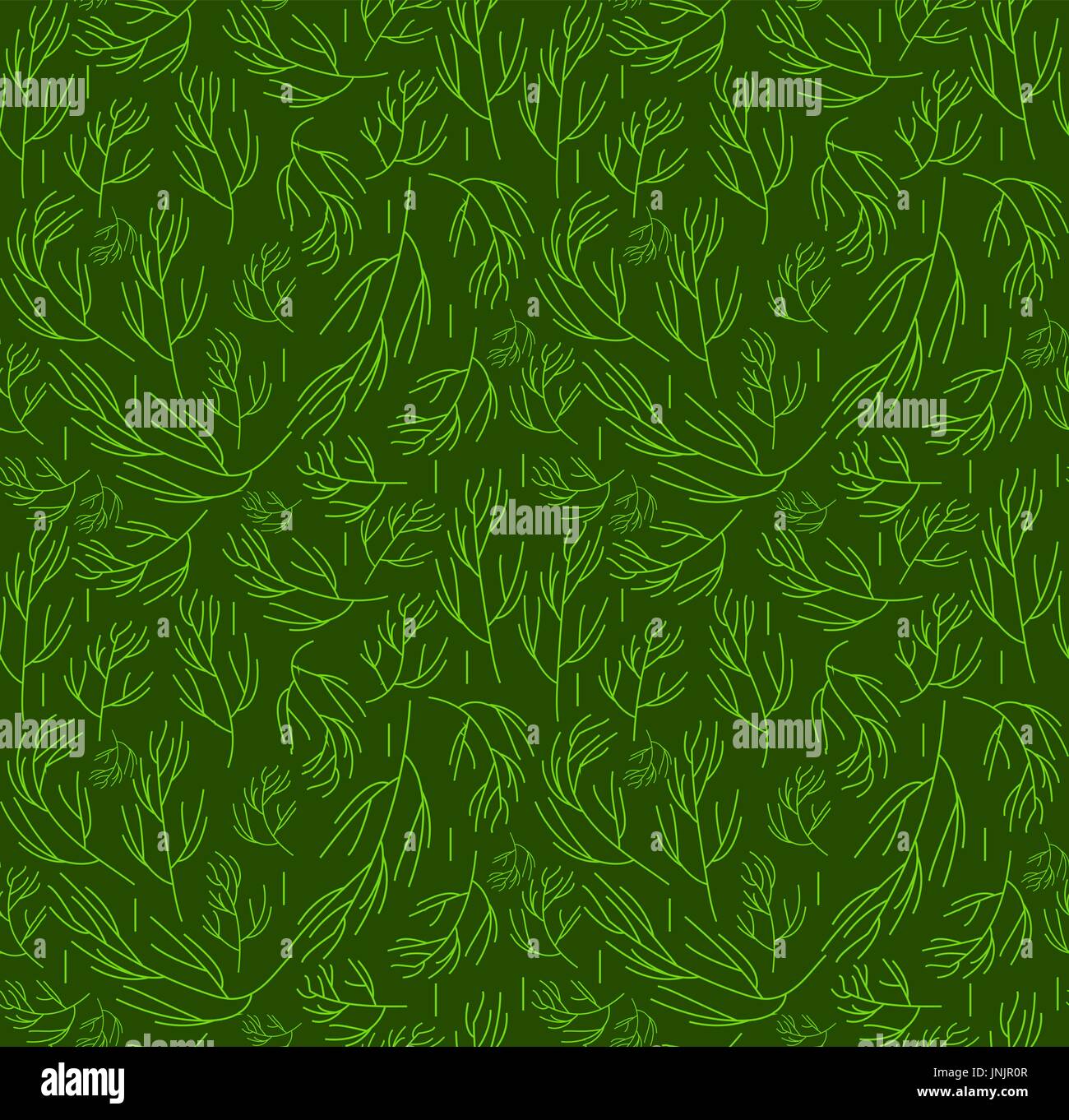 Herbs seamless pattern. Dill endless background, texture. Vegetable backdrop. Vector ...