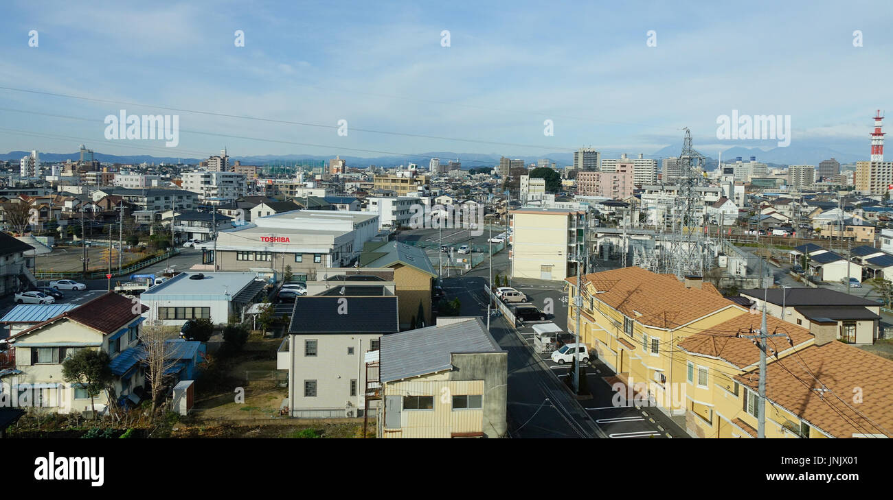 Tokyo, Japan - Jan 2, 2016. Buildings located Taito district in Tokyo ...