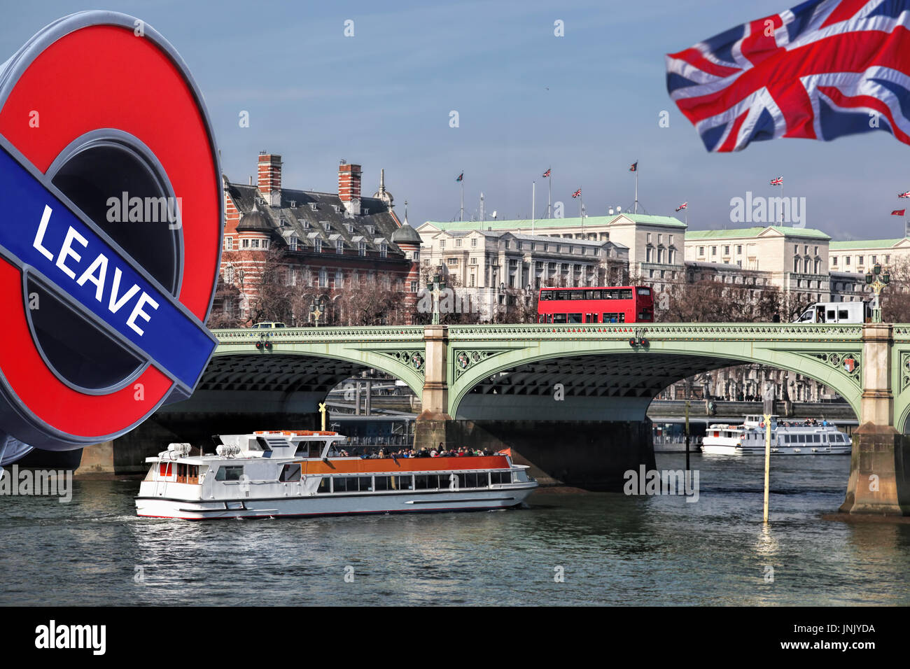 Big red brexit bus hi-res stock photography and images - Alamy