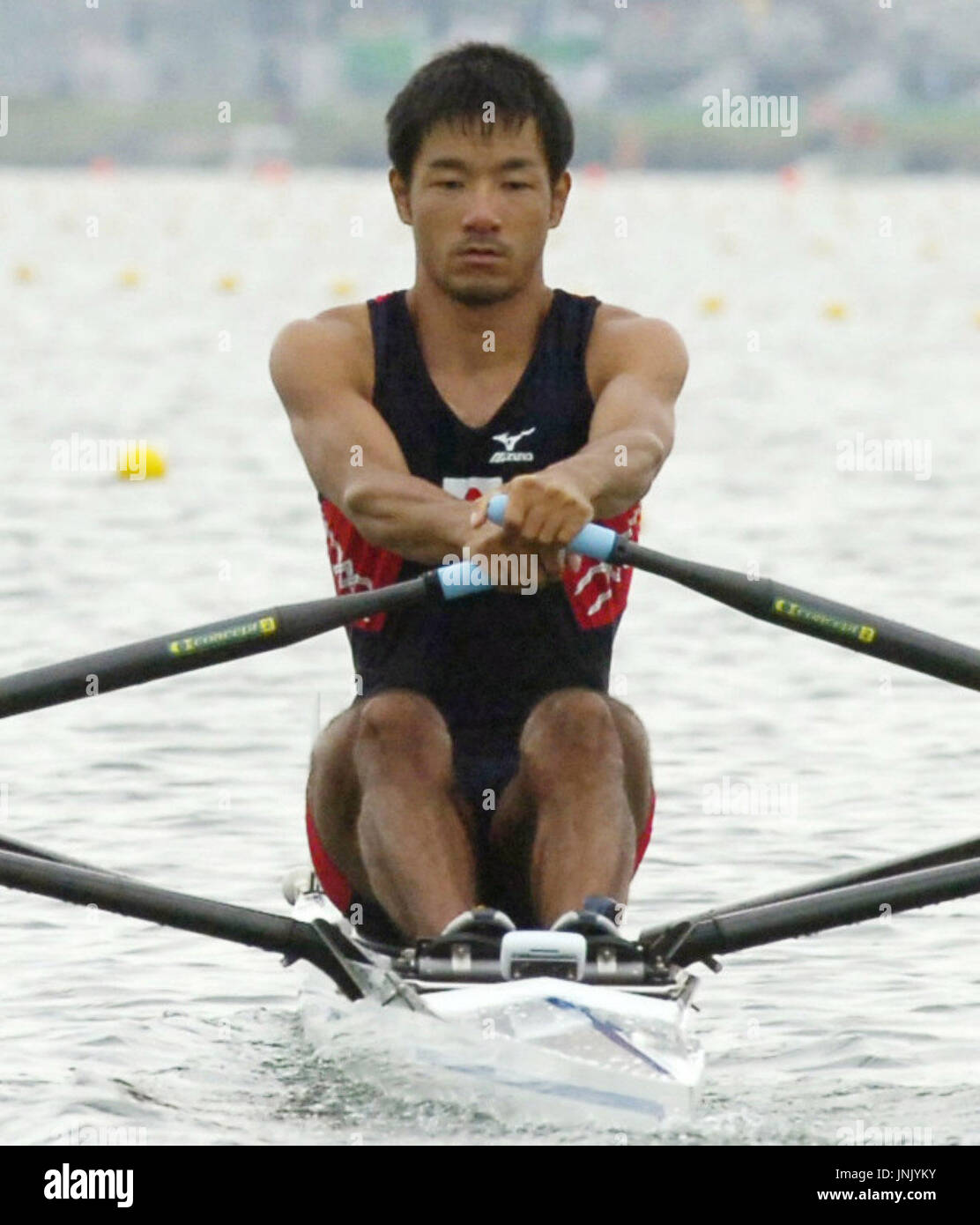 KAIZU, Japan - Japan's Kazushige Ura sets a world best time in the ...