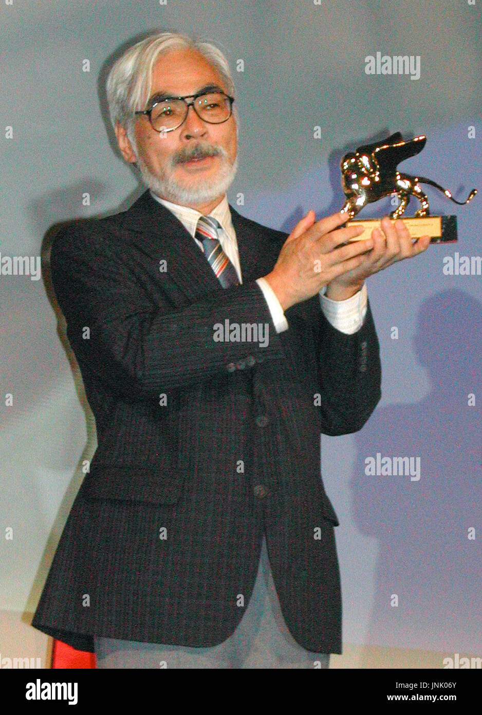 VENICE, Italy - Japan's animation film director Hayao Miyazaki receives ...