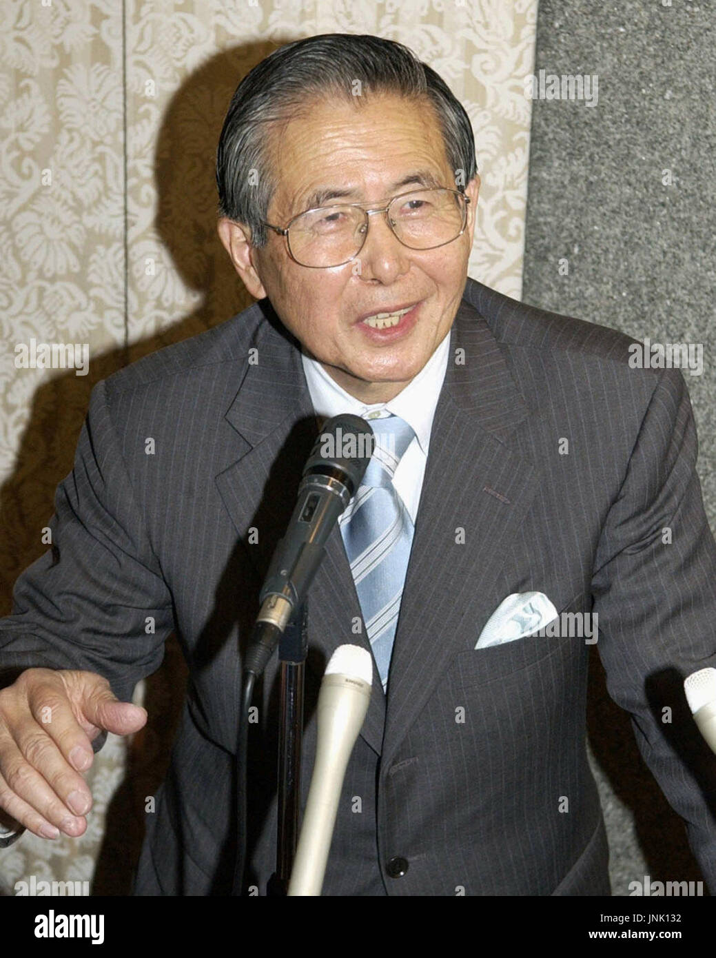 TOKYO, Japan - Former Peruvian President Alberto Fujimori answers ...