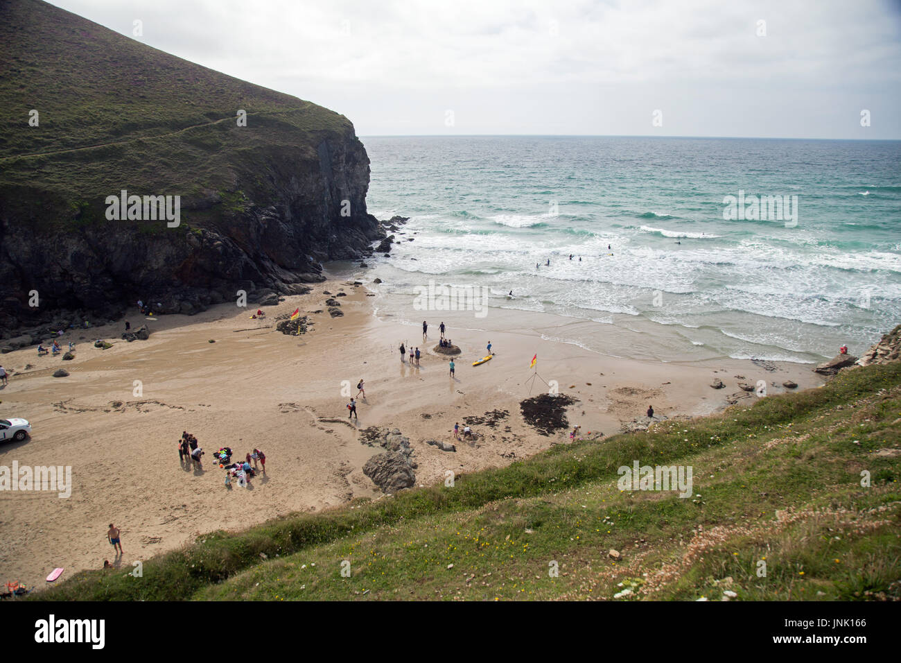 Cornish coastal scene Stock Photo - Alamy