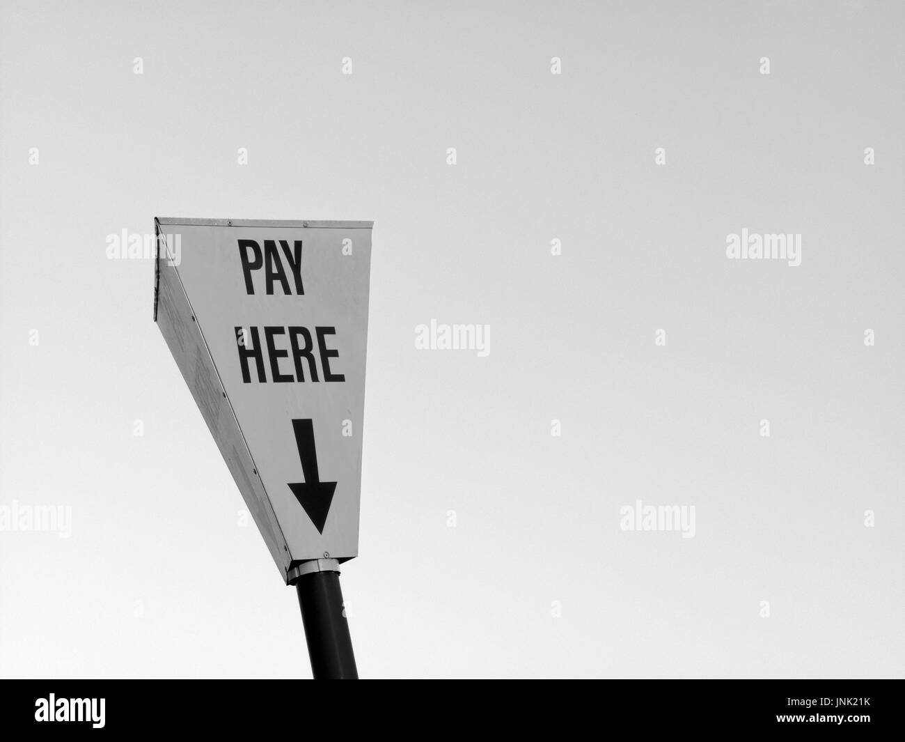 Pay here sign for pay and display public carpark Stock Photo - Alamy