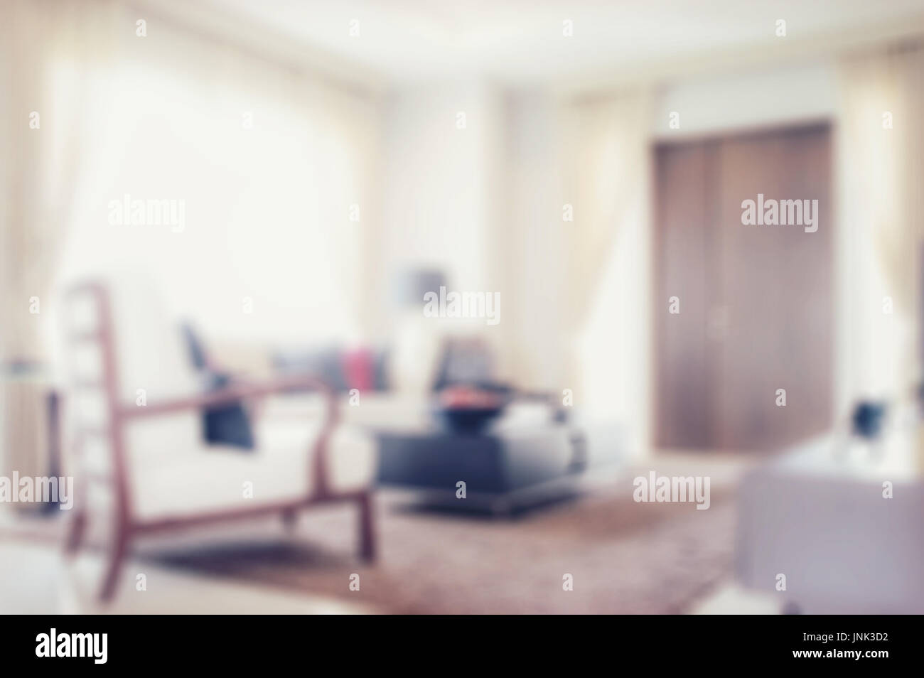 blur image of modern living room interior Stock Photo - Alamy