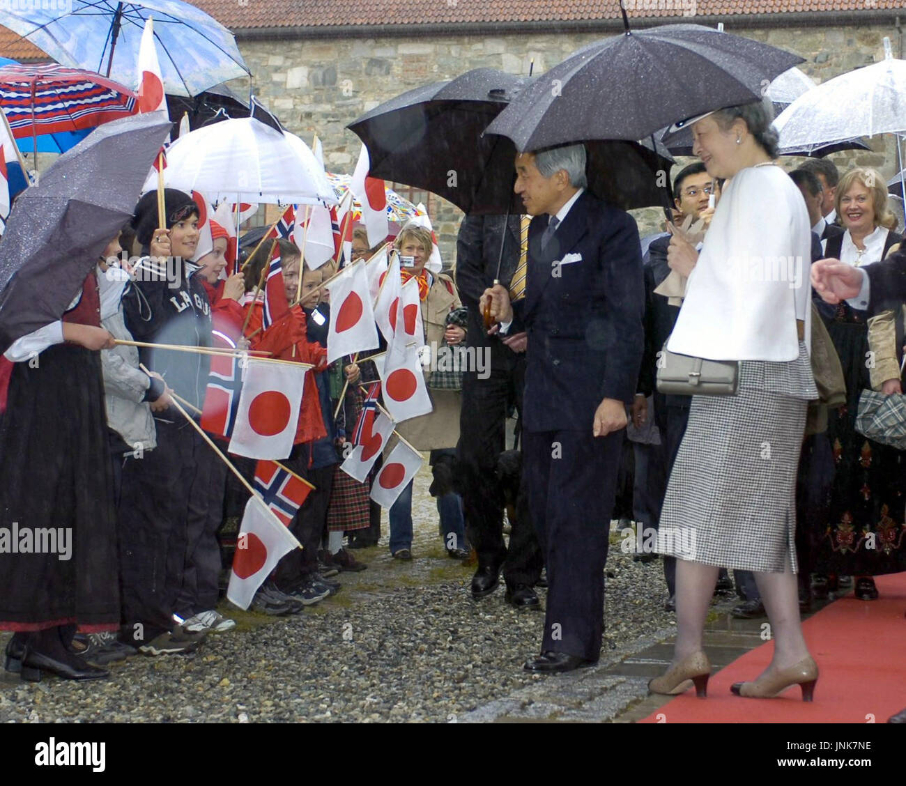 TRONDHEIM, Norway - Japanese Emperor Akihito and Empress Michiko are ...