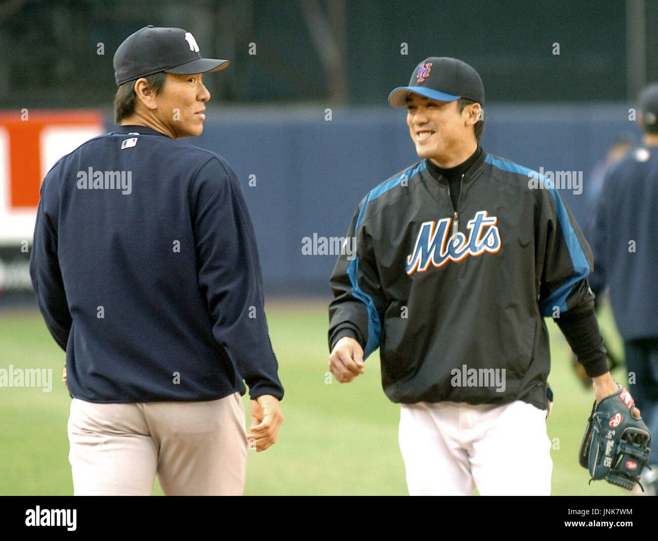NEW YORK, United States - New York Yankees outfielder Hideki Matsui (L ...