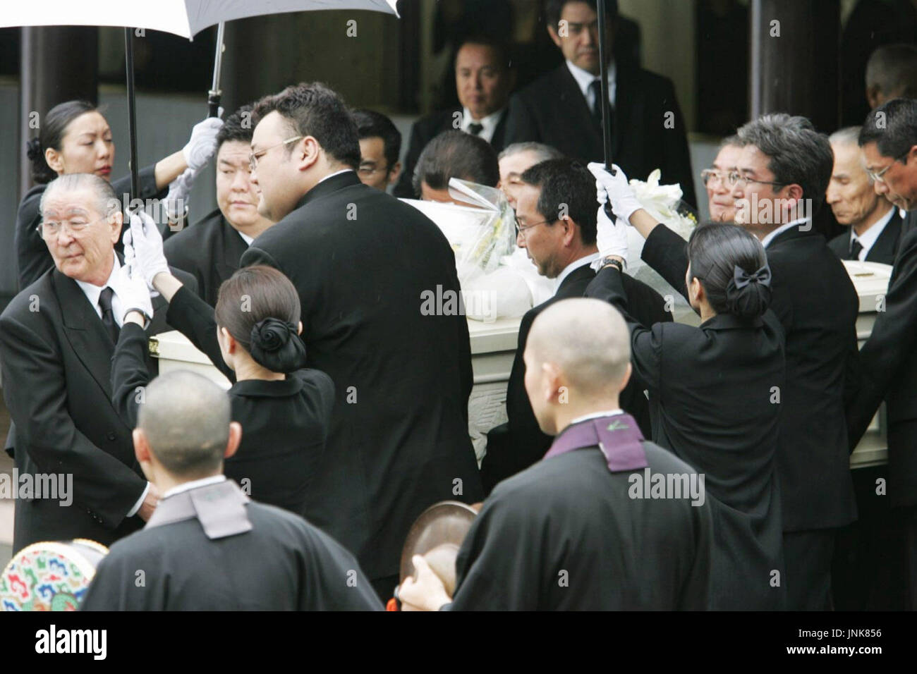 TOKYO, Japan - The coffin containing sumo elder Futagoyama, who died of ...