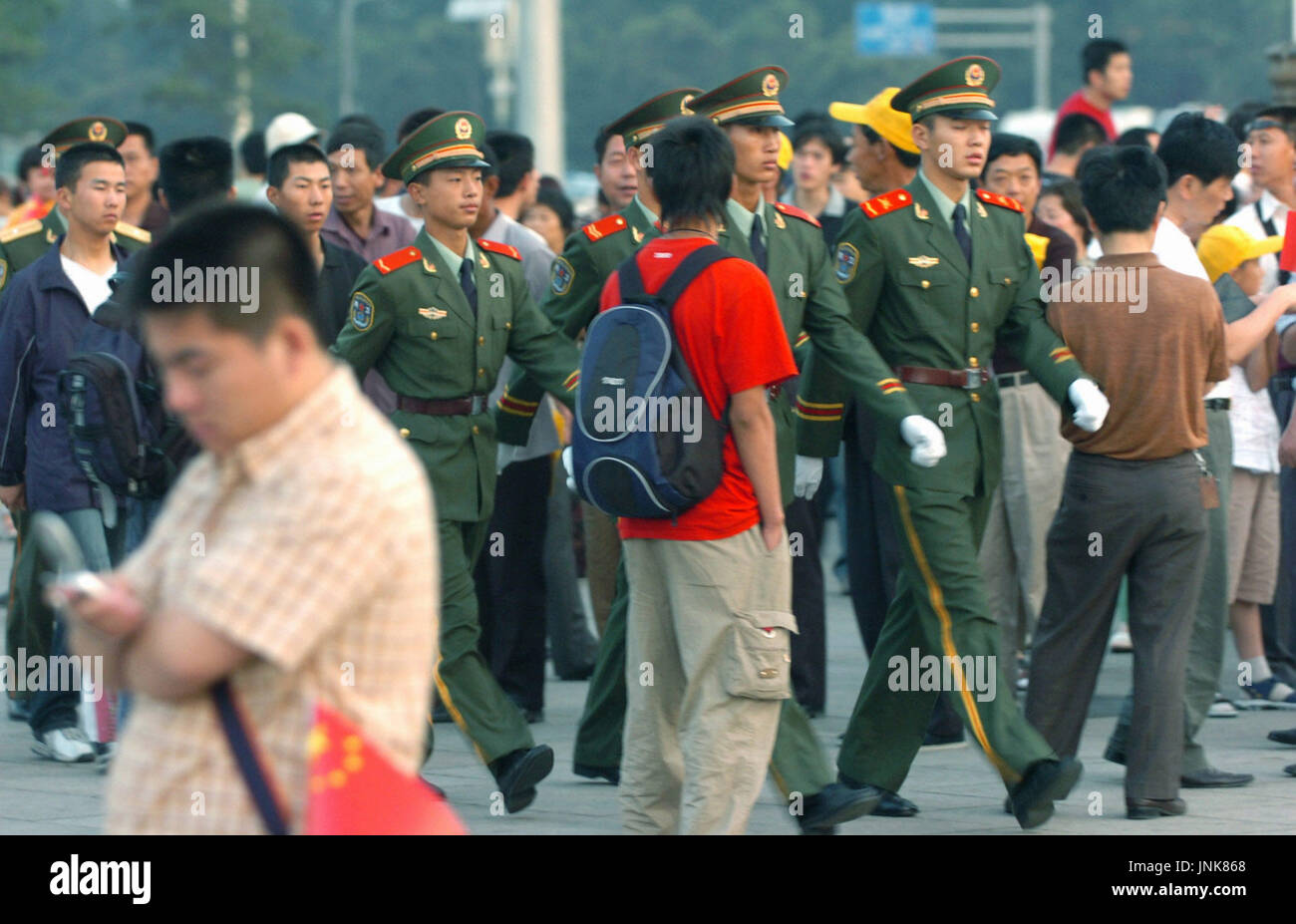 BEIJING, China - Chinese paramilitary officers patrol Beijing's ...