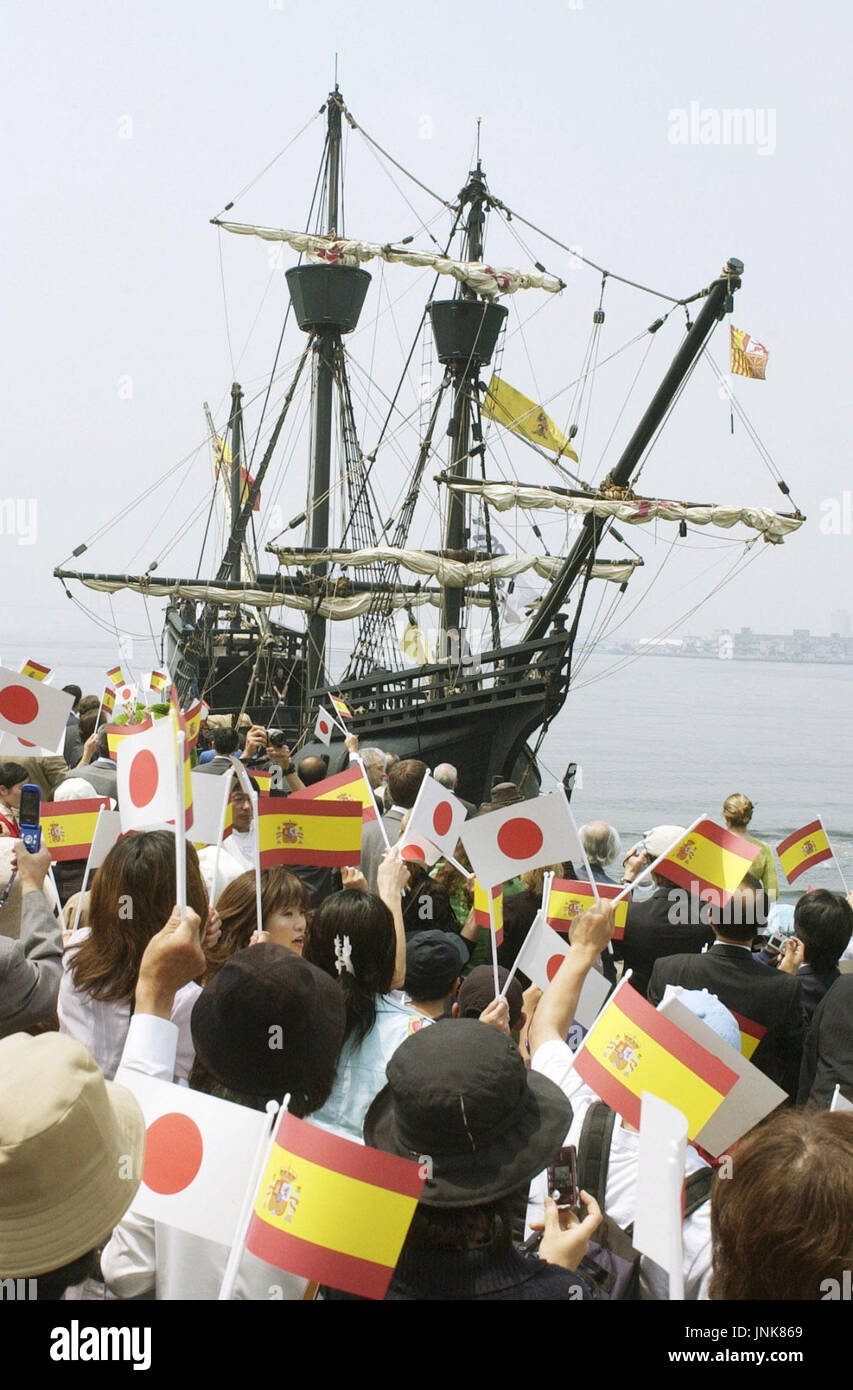 NAGOYA, Japan - A replica of the Nao Victoria, the Spanish ship that ...