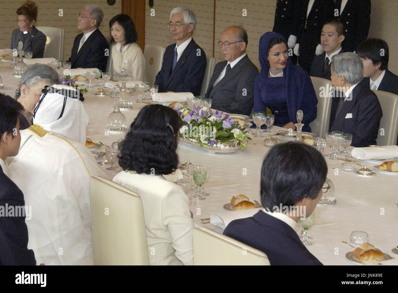 TOKYO, Japan - Qatari Emir Hamad bin Khalifa Al Thani (2nd from left on ...