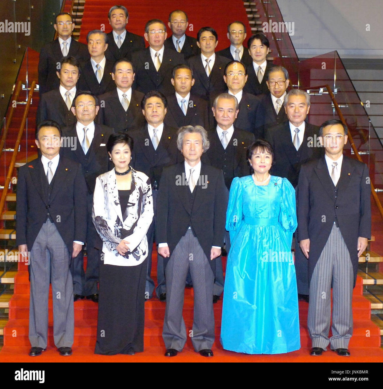 TOKYO, Japan - Members of the new Cabinet led by Prime Minister ...