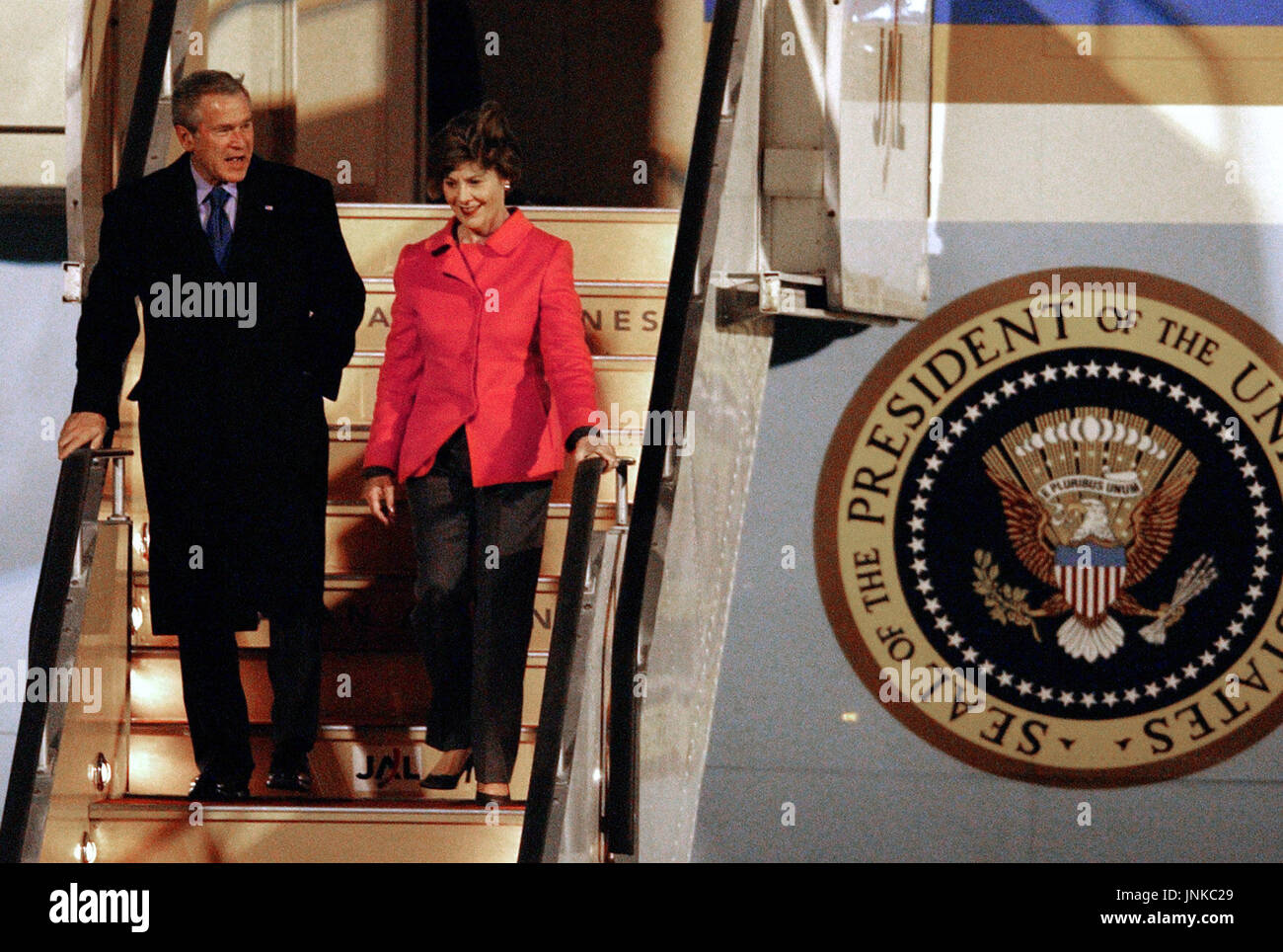 OSAKA, Japan - U.S. President George W. Bush, accompanied by first lady ...