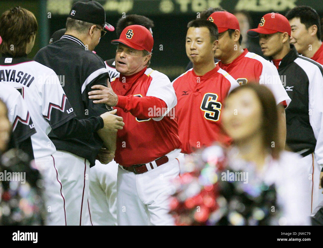 TOKYO, Japan - China Stars manager James Lefebvre (3rd from L) and his ...