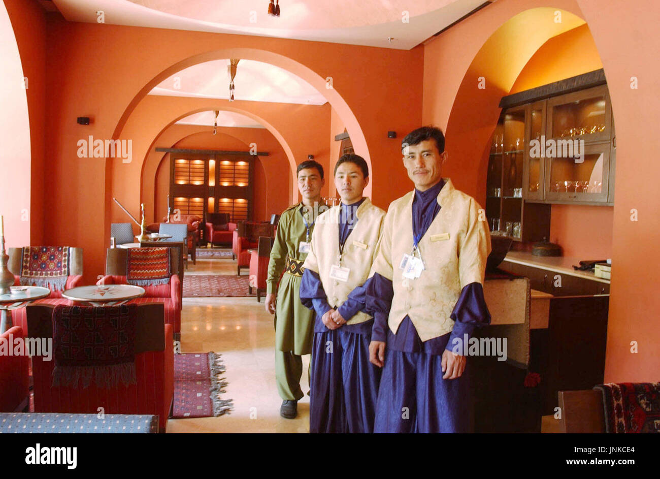 KABUL, Afghanistan - Afghan employees of the Kabul Serena Hotel (photo ...