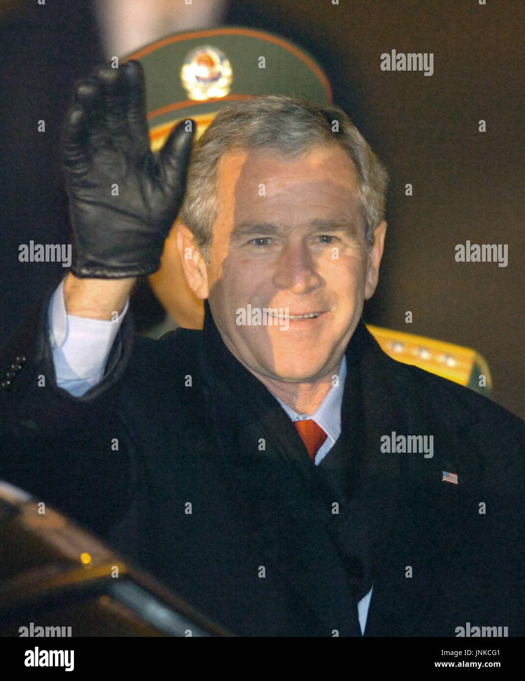 BEIJING, China - U.S. President George W. Bush waves at Beijing ...