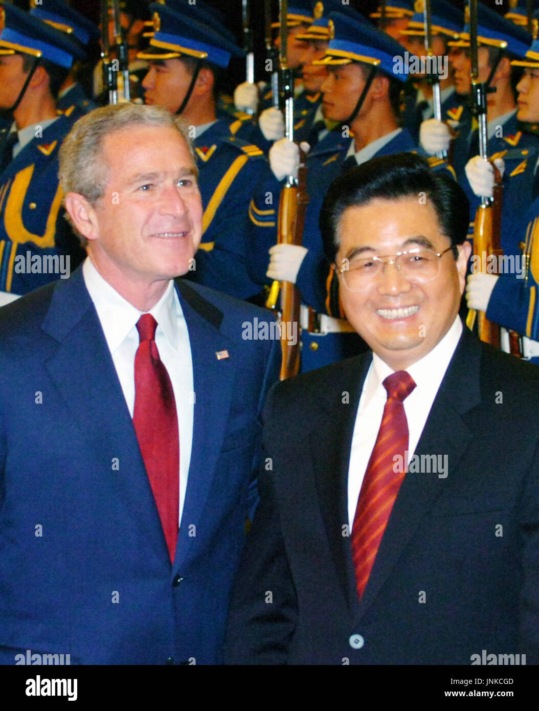 BEIJING, China - U.S. President George W. Bush (L) and Chinese ...