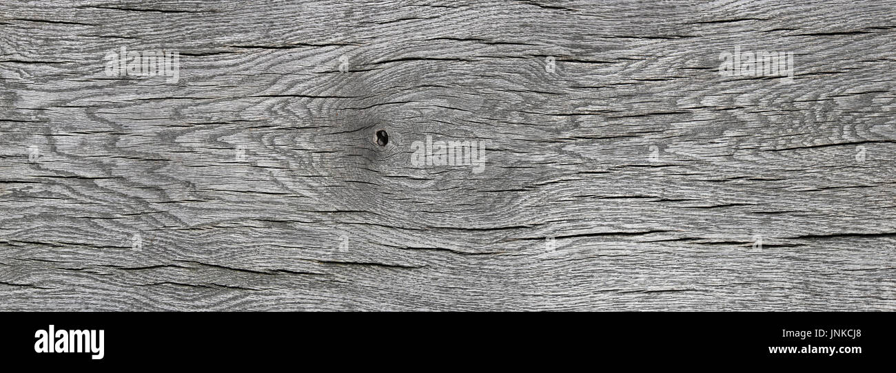 Long flat surface of wooden aged cracked oak log. Panoramic collage ...