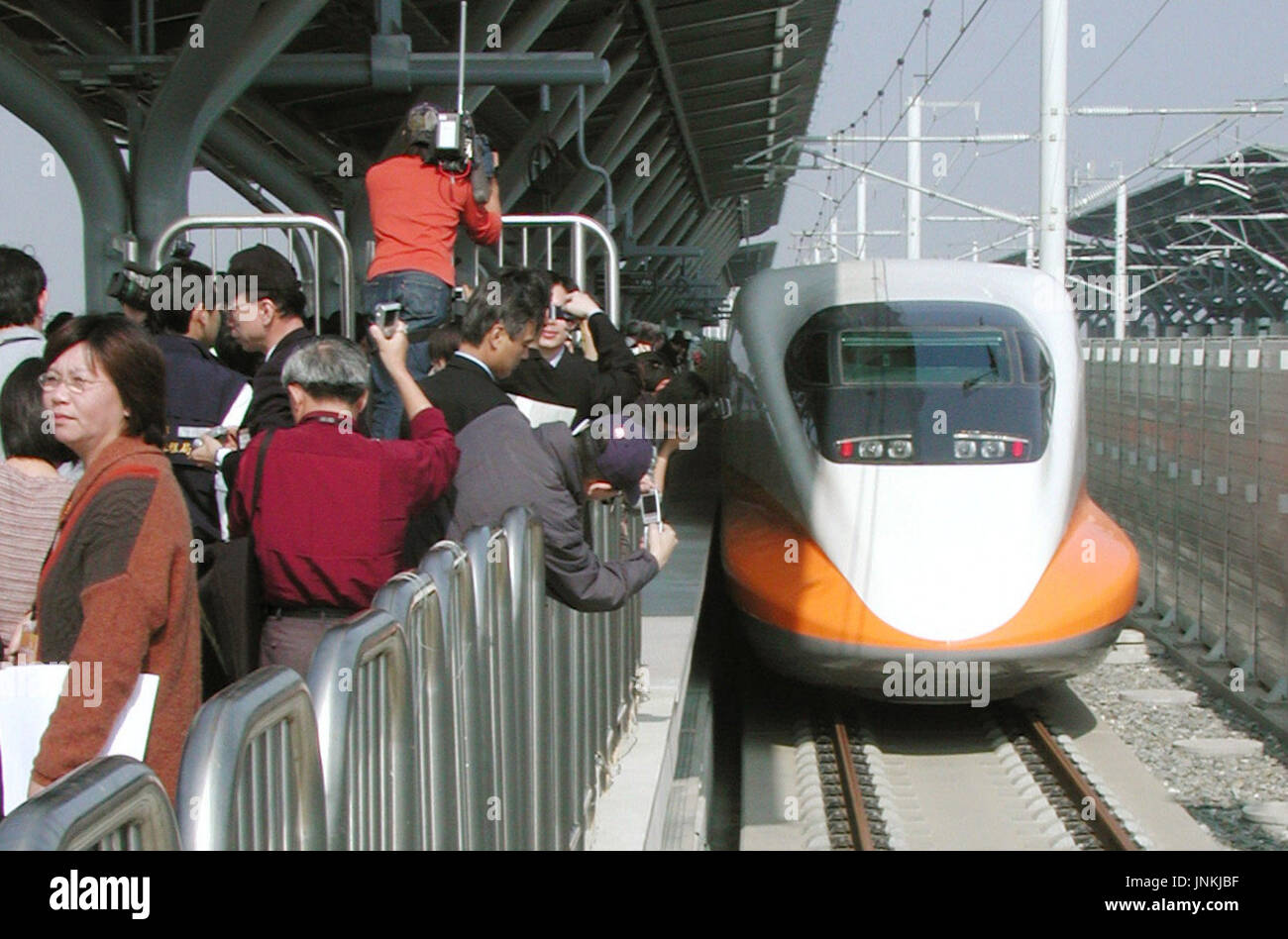 TOKYO, Japan - Railway fans gather in the southeastern Taiwanese city ...