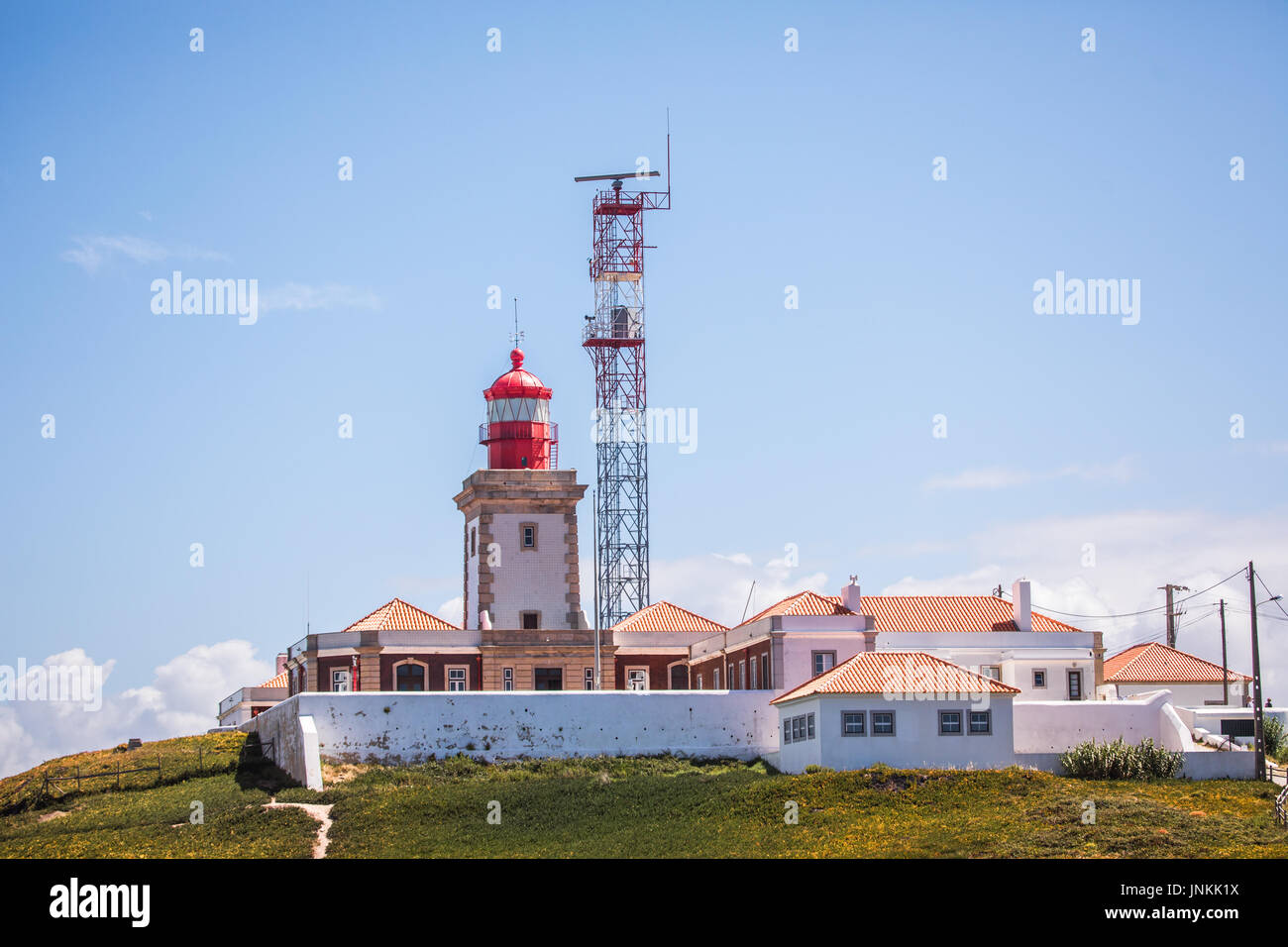 Nice view of a lighthouse with the ocean Stock Photo - Alamy