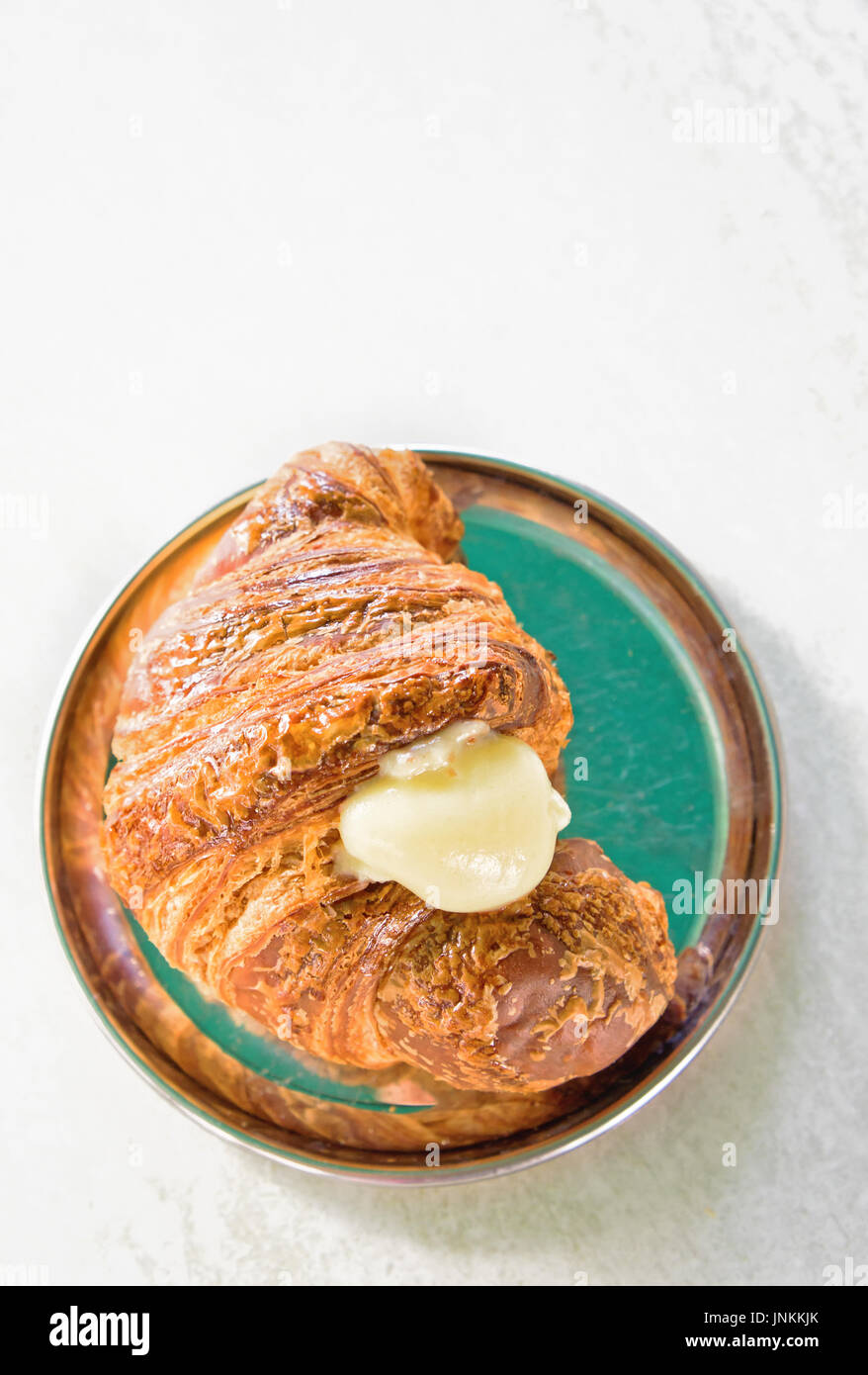 Italian croissant with copy space Stock Photo - Alamy