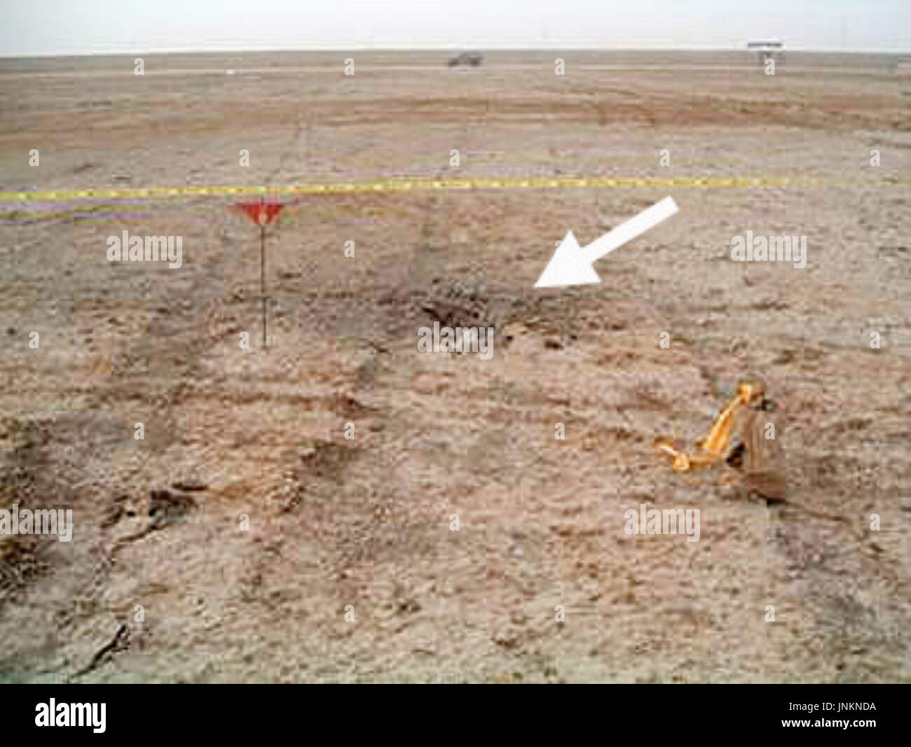 SAMAWAH, Iraq - The arrow in the photo points to the site inside the ...