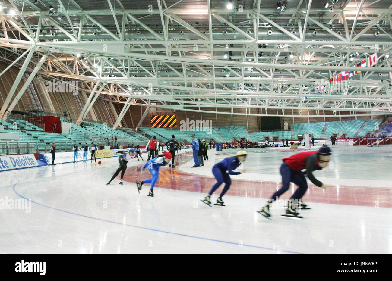 TURIN, Italy - Speed skaters from countries taking part in the World ...