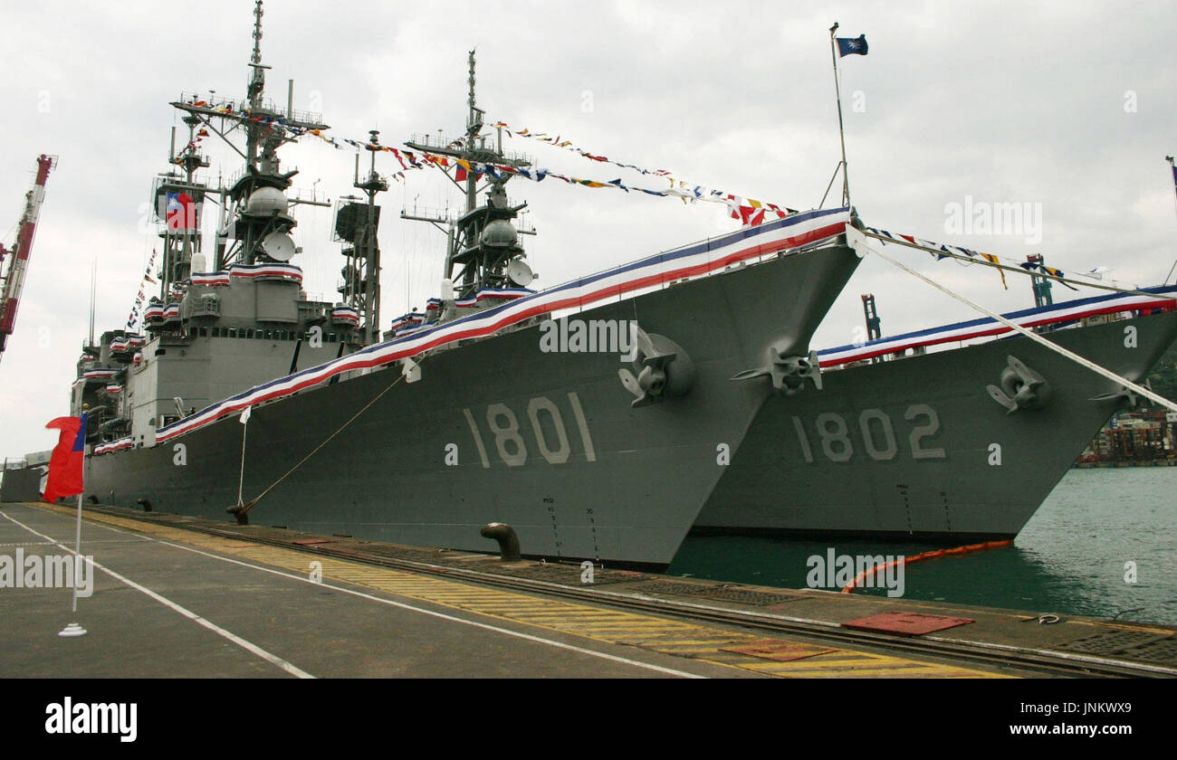 KEELUNG, Taiwan - The first two of four Kidd-class destroyers sold to ...