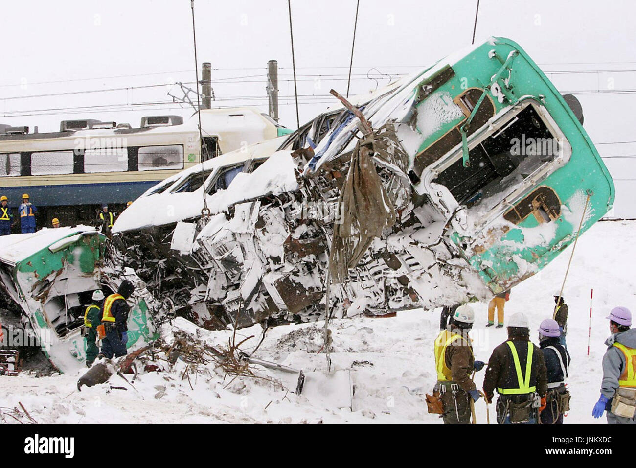 SHONAI, Japan - The second car of the six-car express train Inaho No ...