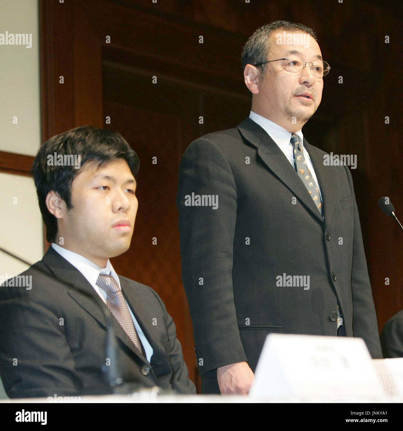 TOKYO, Japan - Kozo Hiramatsu (R), newly appointed president of ...