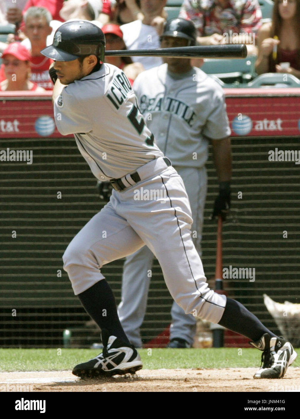 ANAHEIM, United States - Seattle Mariners outfielder Ichiro Suzuki hits ...